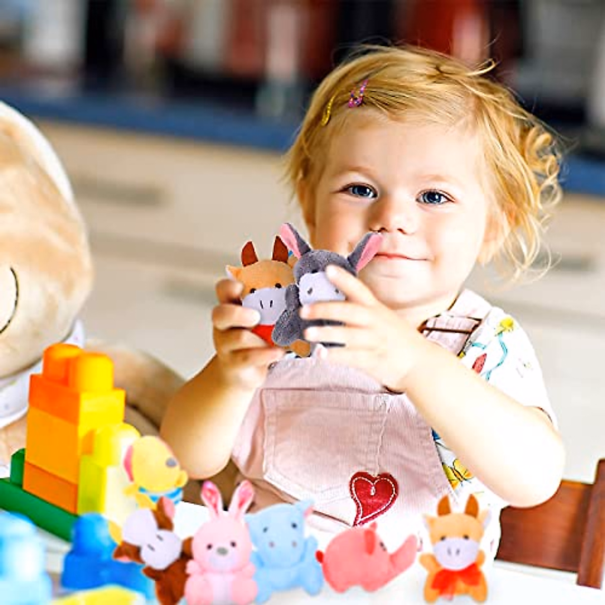 Skylety 50 Pieces Mini Stuffed Animals Safari Plush Animal Toys Cute Tiny Plush Keychain Animals Decoration for Christmas Tree Stocking Stuffing Xmas Party Favors (Cartoon Animals)