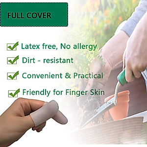 Kris-kikomy Gel Finger Protectors Finger Caps Silicone Fingertips Protection - Finger Cots Great for Trigger Finger, Finger Arthritis, Finger Cracking and Other Finger Pain Relief (Medium)