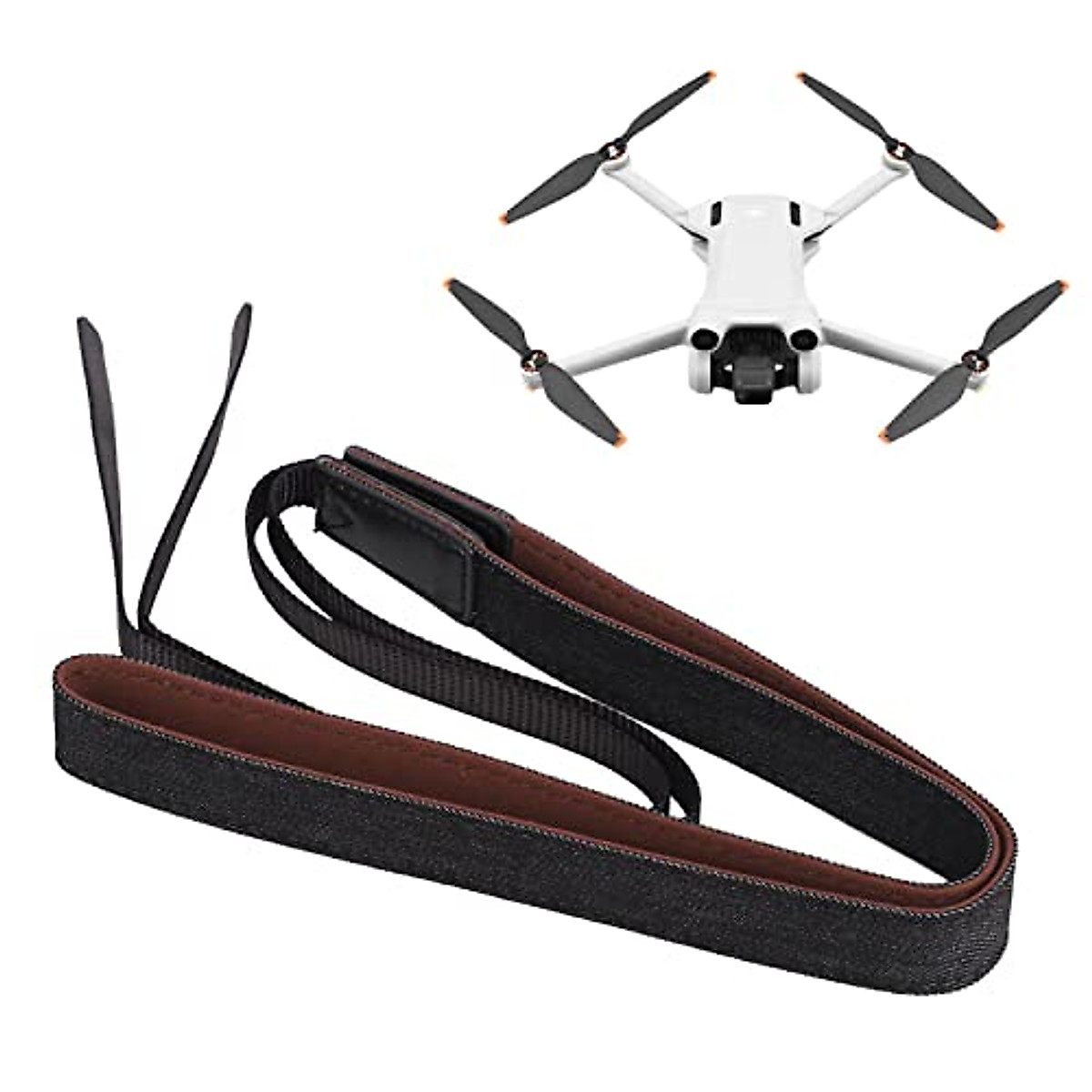 Drone Controller Lanyard 75cm Aluminum Alloy Folded Lanyard for Mini 3 Pro Controller for Mini 3 Pro Controller Black