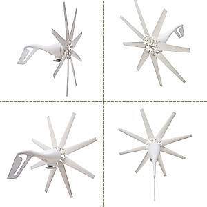 Wind System Windmill Turbine Generator Kit + Charge Controller (DC 12V - 600W - 8 Fan Blades)