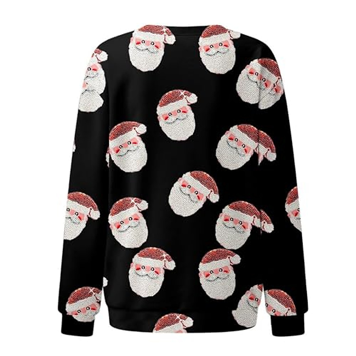 mens gifts for christmas Ugly Christmas Sweater for Women 2023 Cute Santa Claus Print Shirt Casual Crewneck Long Sleeve Pullover Sweatshirts Tops deal of the day prime today