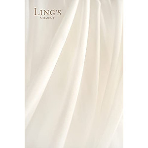 Ling's Moment 32Ft Extra Long Wedding Arch Backdrop Decorations 2 Panels Arch Drapping Fabric Wrinkle-Free - Ivory