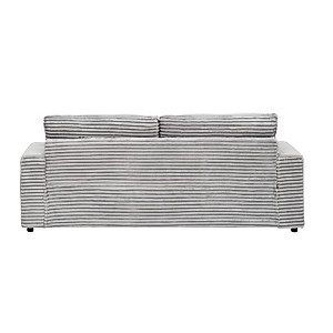 Ball & Cast 79.3" Corduroy Upholstered Comfy Sofa,3 Seater Couch with Deep Seat,Mordern Loveseat with 4 Pillows for Livingroom, Apartment, Office, Gray