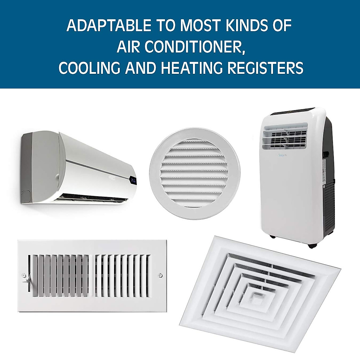 AIR WING Slim, Length & Angle Adjustable Air Conditioner Deflector helps Cooling/Heating Air Circulation, Anti Blast, Wind Baffle and Direction, Anti-Condensation