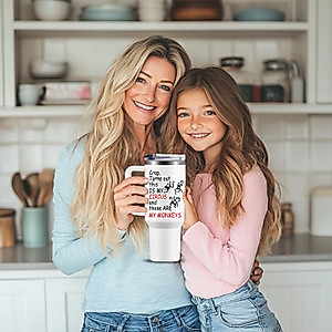 NIAXAUYT Crap Turns Out This Is My Circus Tumbler 40 oz, Funny Birthday Gifts for Mom Grandma Boss, Mother's Day Christmas Mom Gifts from Daughter Son, Those Are My Monkeys Stainless Steel Coffee Cup