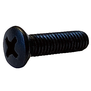 8-32X1/2 Phillips Oval Head Machine Screw Fully Threaded Black Oxide (Pack of 100)