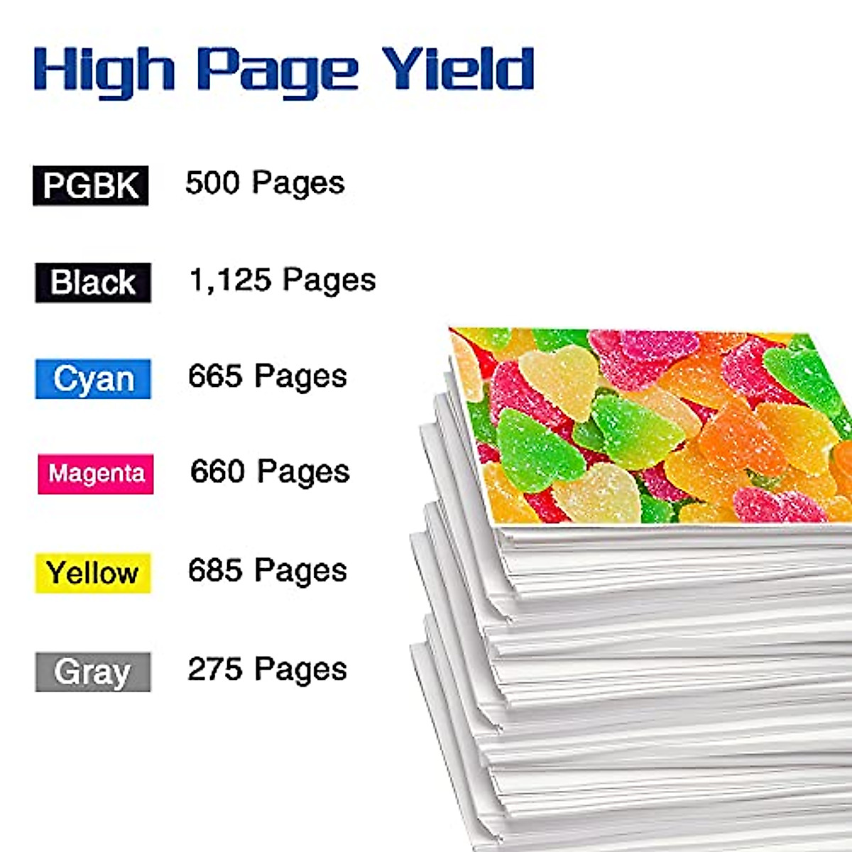 MM MUCH & MORE Compatible Ink Cartridge Replacement for Canon PGI 250XL CLI 251XL PGI-250XL CLI-251XL use for PIixma MG5620 MG7120 MX922 MG6320 MG6420 (Large BK, Small BK, Cyan, Magenta, Yellow, Gray)