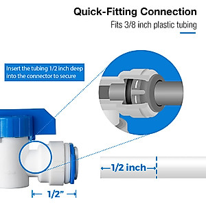 iSpring ICEK3 3/8" Tubing Water Line Splitter and Reverse Osmosis Refrigerator Ice Maker Kit, Fits PH100, RO100, US15 Series, 20 feet, Everything Included for Installation