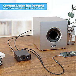 Fosi Audio TP-02 TDA7498E Subwoofer Amplifier Mini Sub Bass Digital Class D Integrated Subwoofer Amp 220Watt