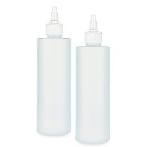BRIGHTFROM Condiment Squeeze Bottles, 8 OZ Empty Squirt Bottle with Twist Top Cap, Leak Proof - Great for Ketchup, Mustard, Syrup, Sauces, Dressing, Oil, Arts and Crafts, BPA FREE Plastic - 2 PACK