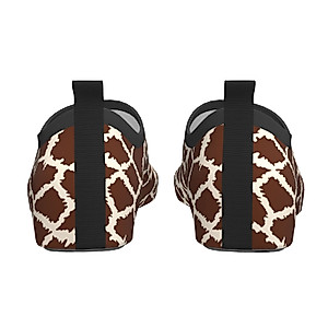 Funny Giraffe Animal Print Water Shoes for Men Women Aqua Socks Barefoot Quick-Dry Beach Swimming Shoes for Yoga Pool Exercise Swim Surf