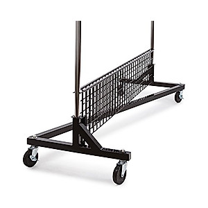 Only Garment Racks OG-RZK8SLFB Z Rack Base Shelf - Heavy Duty Two Piece Design Base Shelf for Z Racks - Black