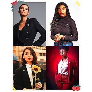 lot 48pcs small crown brooches pins for women men fashion gold silver rhinestone crown brooches pin (48PCS-Gold)