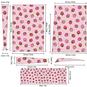 AoHanan Cute Strawberry 5 Skin Controller Accessories Cover Skins Anime Vinyl Cover Sticker Full Set for 5 Disc Edition