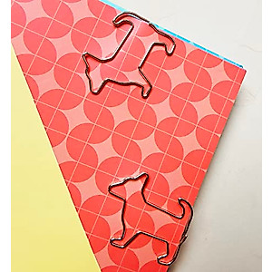 80 PCS Cute Paper Clips Small Dog Shaped Paper Clips Animal Bookmarks Clips, Fun Office Gifts for Women Men Coworkers Dog Lovers
