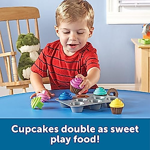 Learning Resources Smart Snacks Shape Sorting Cupcakes,17 Pieces, Ages 18 Months+, Fine Motor, Color & Shape Recognition