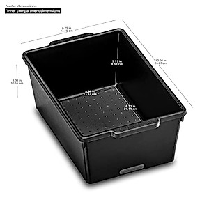 madesmart Antimicrobial Classic Small Deep Bin, Carbon