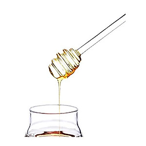 Glass Honey Dipper Sticks,Honey Dipper Spoons Stick Bee Honey Spoon Stirring Scooper For Durable Kitchen Honey Tools,2pcs