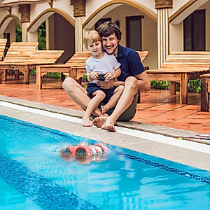 Fixget Amphibious Remote Control Car for Kids, 2.4GHz Waterproof Off Road Truck Toys, 4WD Electric Double Sides RC Stunt Boat Gifts for 6+ Years Old Boys