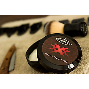RazoRock XXX Italian Shaving Soap: Artisan Made Shaving Soap for Men - Tallow Based Shave Cream Soap for Wet Shaving - Rich, Creamy Lather and Classic Italian Barber Shop Scent - 5 Fl Ounces (150 ML)