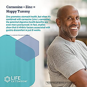 Life Extension Gastro-Ease - Digestive Health - Gastric Health Supplement with Zinc L-carnosine Plus Pylopass For Healthy Stomach Support - Non-GMO, Gluten-Free - 60 Vegetarian Capsules