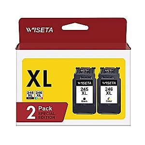 245XL 246XL Ink Cartridge High Yield Replacement for Canon Ink cartridges 245 and 246 PG-245XL CL-246 Used in PIXMA MX492 MX490 MG2522 MG2920 MG2922 TR4520 TR4522 TR4527 TS3320 TS3322 Printers 2-Pack
