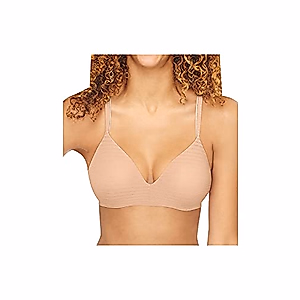 Hanes Women's Hanes Ultimate T-shirt Soft Wire-free Bra, -nude micro dot, 34C