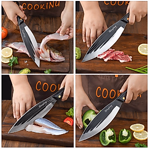 Wonglong Sharp Mouthed Large Fish Knife Slicing Knife Kitchen Knife Sharp Slaughter Fish Special Knife Meat Cleaver Seafood Market Aquatic Fish Knives Professional Kitchen Knife Fish Hunting Knife
