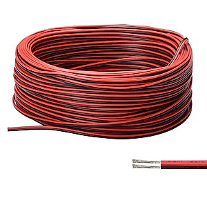 HONG 111 Marine Boat Lights Extension Cable Wire Cord, 165FT/50M 22AWG 2 Pin Wires Cord for Lights Led Strips Single Colour Marine Kayak Boat Navigation Courtesy Trailer