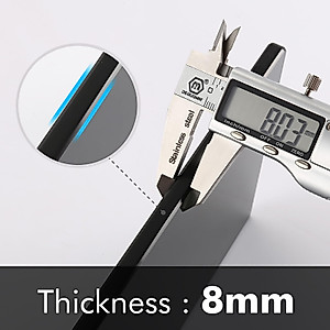 KES Bathroom Glass Shelf Aluminum Black Extra Thick Tempered Glass Rectangular 1 Tier Basket Wall Mounted, 2 Pack, A4126A-BK-P2