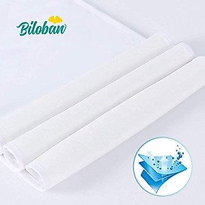 Changing Pad Liner 5 Count Waterproof Baby Diaper Changing Pad Cover 28" X 15" Larger Cotton Flannel Absorbent & Skin-Friendly Portable Changing Pad Liners (Solid Improved Thickness)