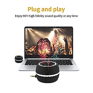 YUIPHINT Mini Portable Speaker Compatible for iPhone/Android Phones/iPad Tablet/Computer/iPod, 3W Mobile Phone Speaker Line-in Speaker with Clear Bass 3.5mm Aux Audio Interface