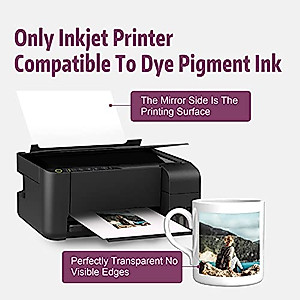 20 Sheets Waterslide Decal Paper INKJET CLEAR,8.5X11 Inch Water Slide Transfer Paper Transparent Printable for Tumblers,Ceramics,Plastics,Glasses,DIY