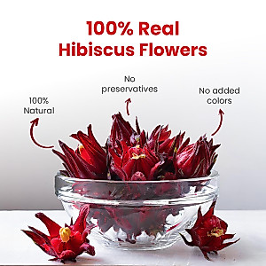 BLUE TEA - Hibiscus Flower Herbal Tea - 1.76 Oz (Pack of 2) | PRIME SAVING DAY | SKIN GLOW ENHANCING TEA | Flower Based - Non-Bitter - Caffeine Free - Tangy Flavor - GMO - Free - Natural Ingredients | Food Grade Pet Jar