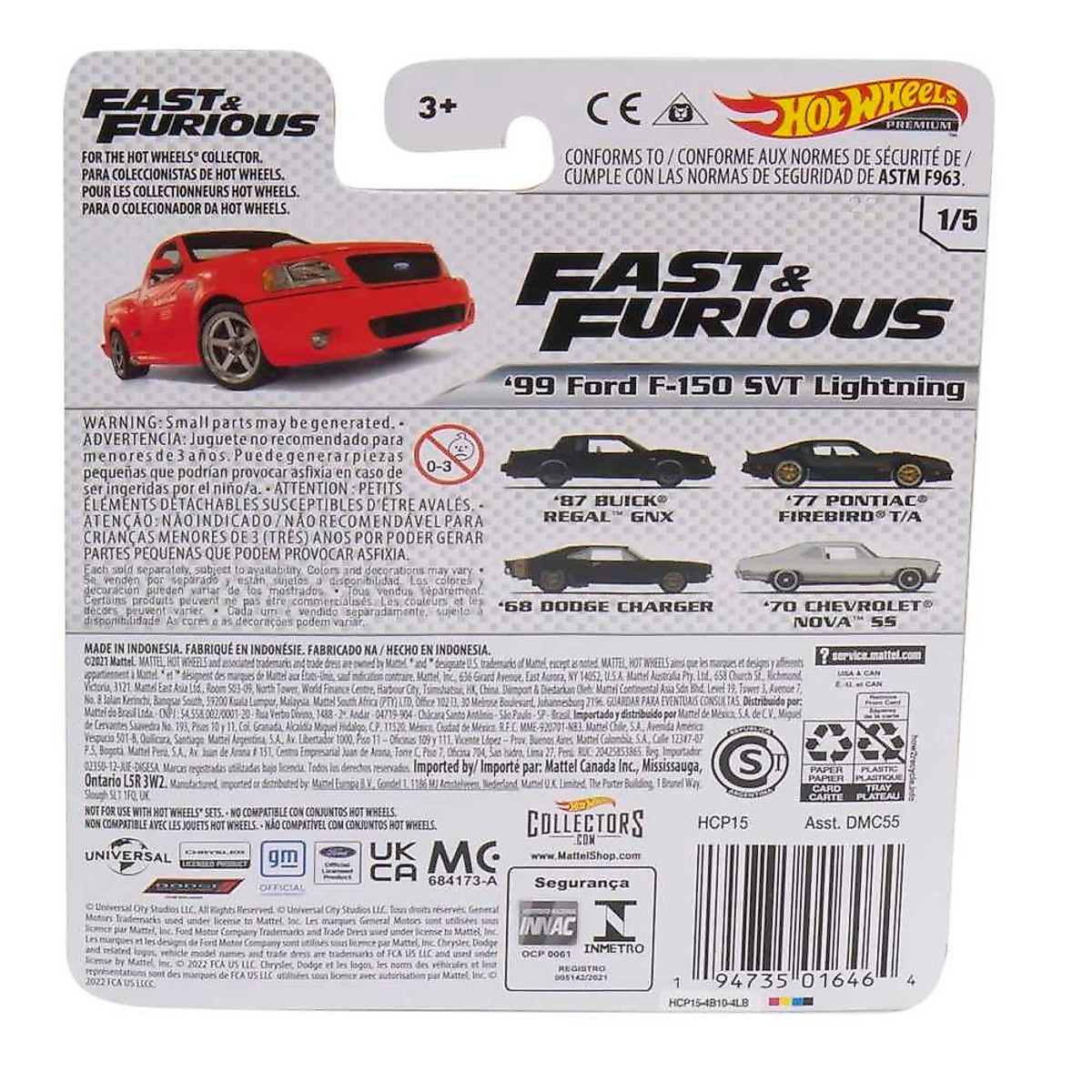 Hot Wheels Retro Entertainment Collection of 1:64 Scale Vehicles from Blockbuster Movies, TV, & Video Games, Iconic Replicas for Play or Display, Gift for Collectors