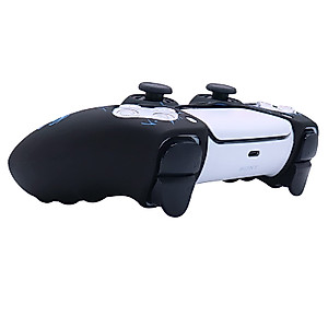 HLRAO Laser Engraved Dragon Silicone Case Skin Case (Radiation) for PS5 Controllers x 1 with Laser Dragon Thumb Grips x 2.