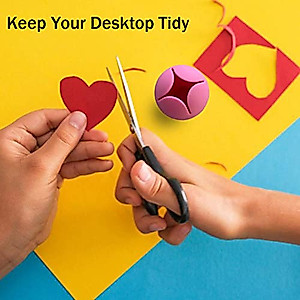 WANGPIPI Vinyl Waste Collector, Suction Silicone Waste Storage Box, Manual Waste Weeding Tool - Confetti Storage Box (Pink)