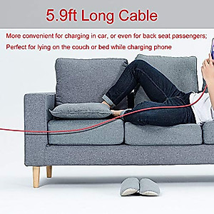 OnePlus 8 Pro Warp Charging Cable, Jelanry 6ft USB Type C Cable for OnePlus 6T Dash Charging Cable Rapid Data Syncing Rubber Coating Fast Charger Cable for OnePlus 11 10 Pro 8 7T 7 Pro 6T 5T Red 2Pack