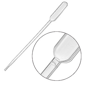 uxcell 30 Pcs Plastic Disposable Pipettes 0.5ml, Clear Transfer Pipettes, 112mm Length, Liquid Dropper for Lab