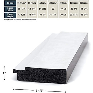 Deco TV Frames - Contemporary Silver Smart Frame Compatible ONLY with Samsung The Frame TV (32", Fits 2021-2023 Frame TV)