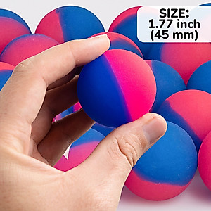 Entervending Bouncy Balls - Rubber Balls for Kids - Green and Blue ICY Bounce Balls - 25 Pcs Large Bouncy Ball 45 mm - Super Ball Vending Machine Toys - Bouncing Balls Party Favors