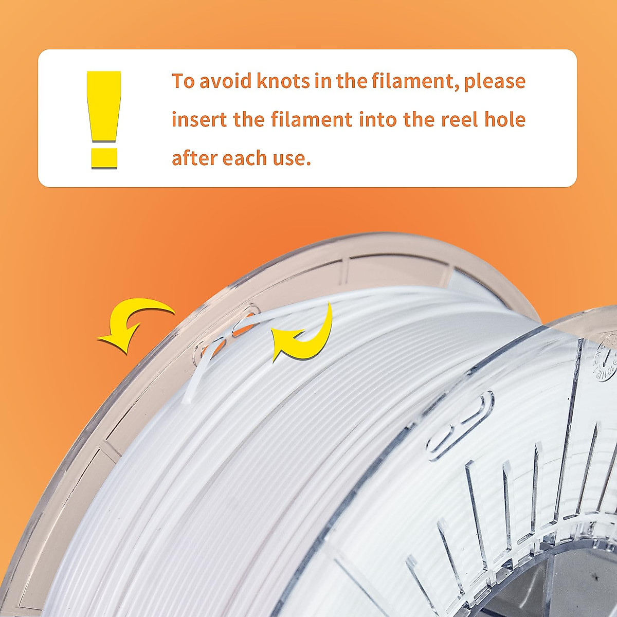 3D Printer Filament Nylon Filament PA6 Nylon Filament 1.75mm White Nylon Clear Spool Net Weight 2.2 lbs 1kg 3d Printing Filament High Strength Durability Heat Resistance 3d Printer Accessories Easy PA