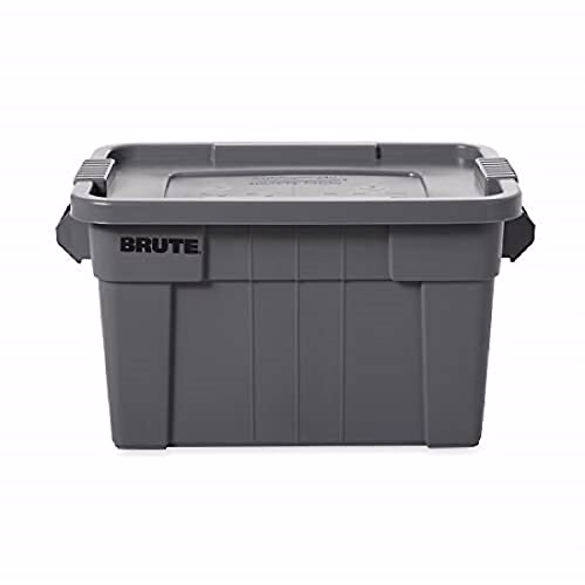 Rubbermaid Commercial Products Brute Tote Storage Container With Lid, 20- Gallon, Gray (FG9S3100GRAY)