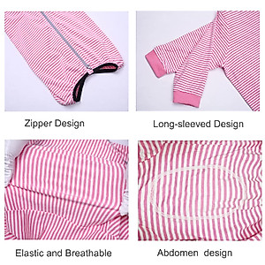 Yeapeeto Dog Onesie Surgery Recovery Suit for Large Medium Bodysuit Dogs Pajamas PJS Full Body for Shedding, Prevent Licking, Wound Protection, Cone Alternative (4X-Large (Pack of 1), Pink)