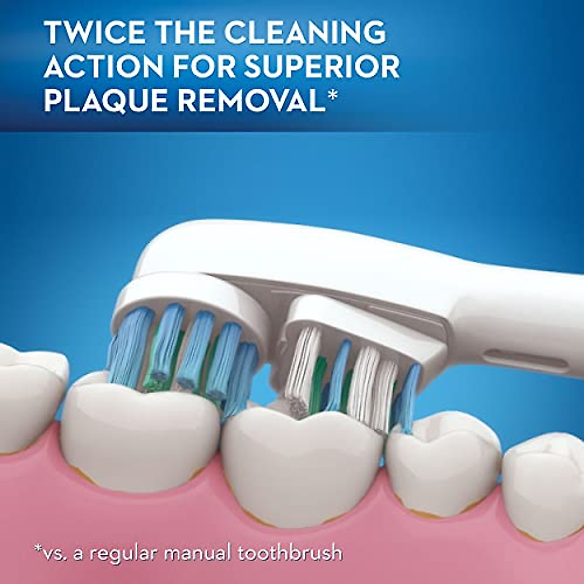 Oral-B Dual Clean Replacement Electric Toothbrush Brush Heads, 3 Count