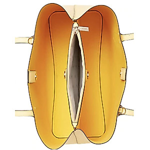 Kate Spade handbag purse Harper satchel in leather (Daybreak Yellow)