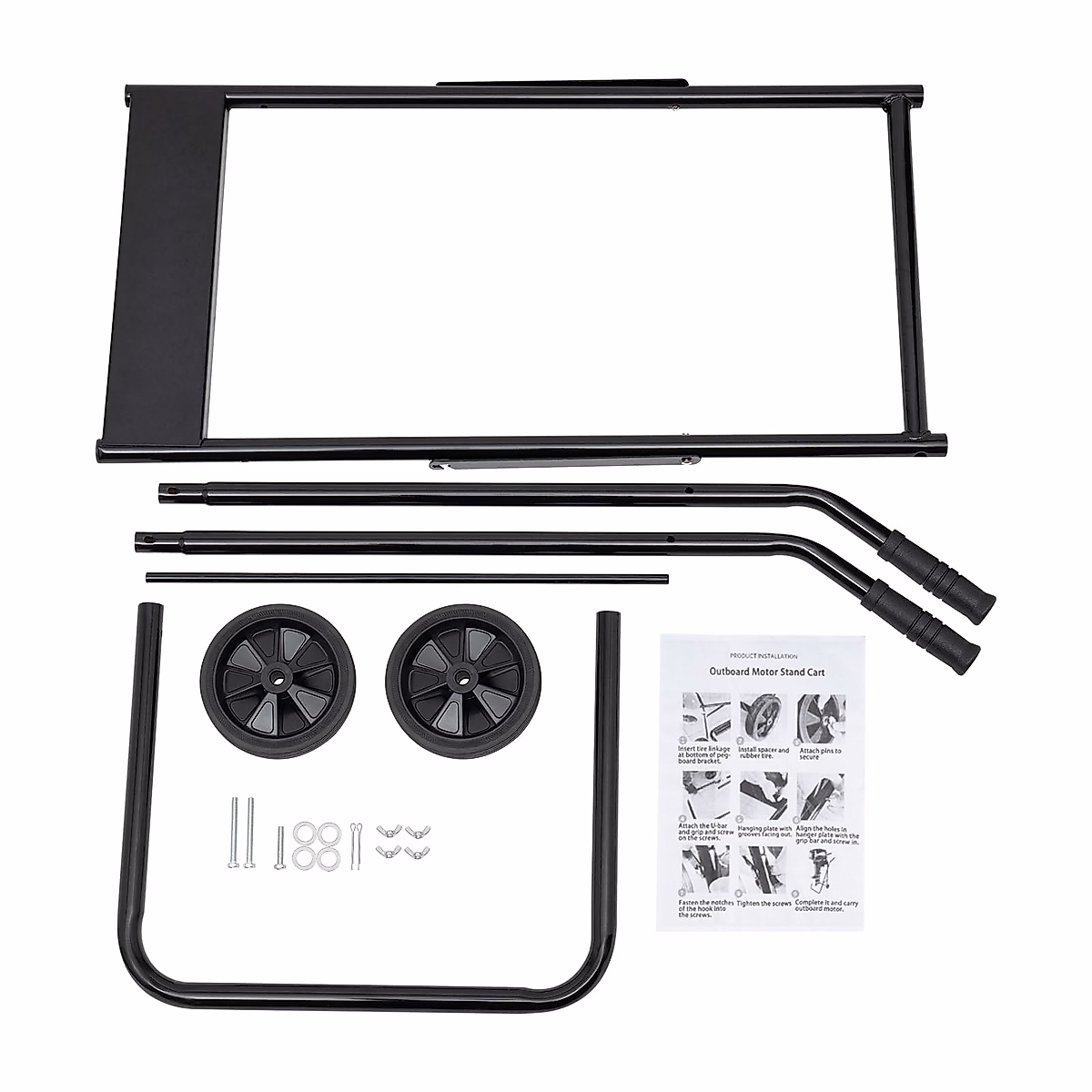 HENHAIY Outboard Boat Motor Stand, 154LBS Heavy Duty Carrier Cart, Boat Motor Trolley, Storage Dolly, Multi Purposed Motor Stand, Marine Boat Motor for Inflatable Fishing Boats, Yachts