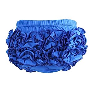 Wennikids Baby Girl's Cotton Shorts and Diaper Cover Bloomers X-Large Blue