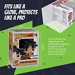 (100 Pack) EcoTEK Protectors Pop Protector Compatible with - 4" Inch Funko POP! Figures, Strong, Clear Pop Case, Acid Free