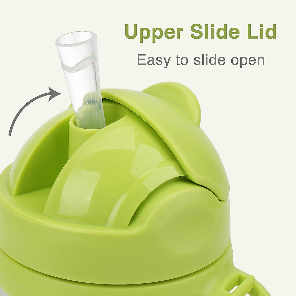 Weighted Straw Sippy Cup Conversion Kit, Compatible for Comotomo Baby Bottle, 5 Ounce and 8 Ounce (2 Packs, Green)